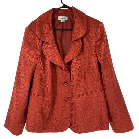 Isabella | Jackets & Coats | Isabella Satin Blazer Womensround Collar ...